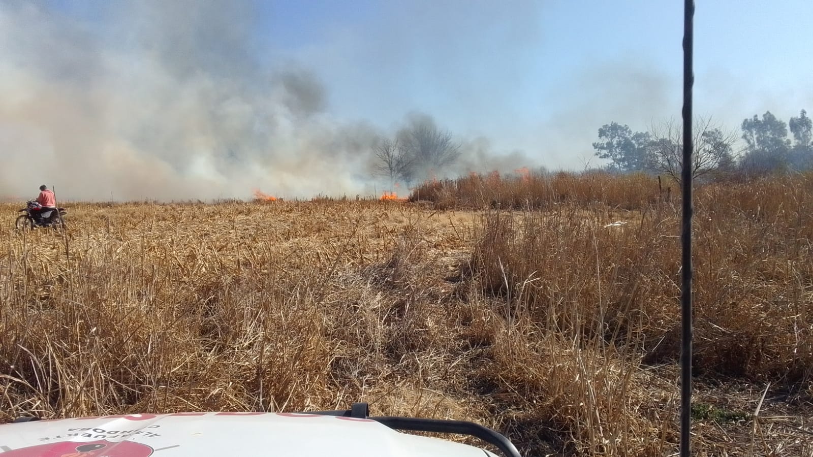 Se quemaron 20 hectáreas en un campo entre Almafuerte y Río Tercero ...